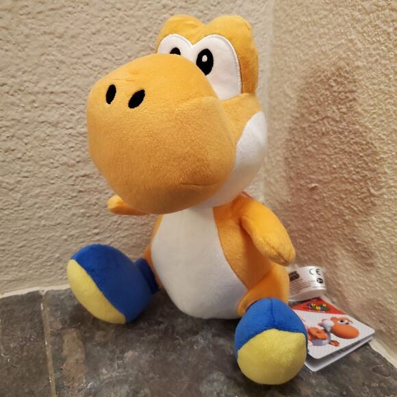Nintendo | Toys | Plush Yoshi Orange 8inch New Super Mario Nintendo ...